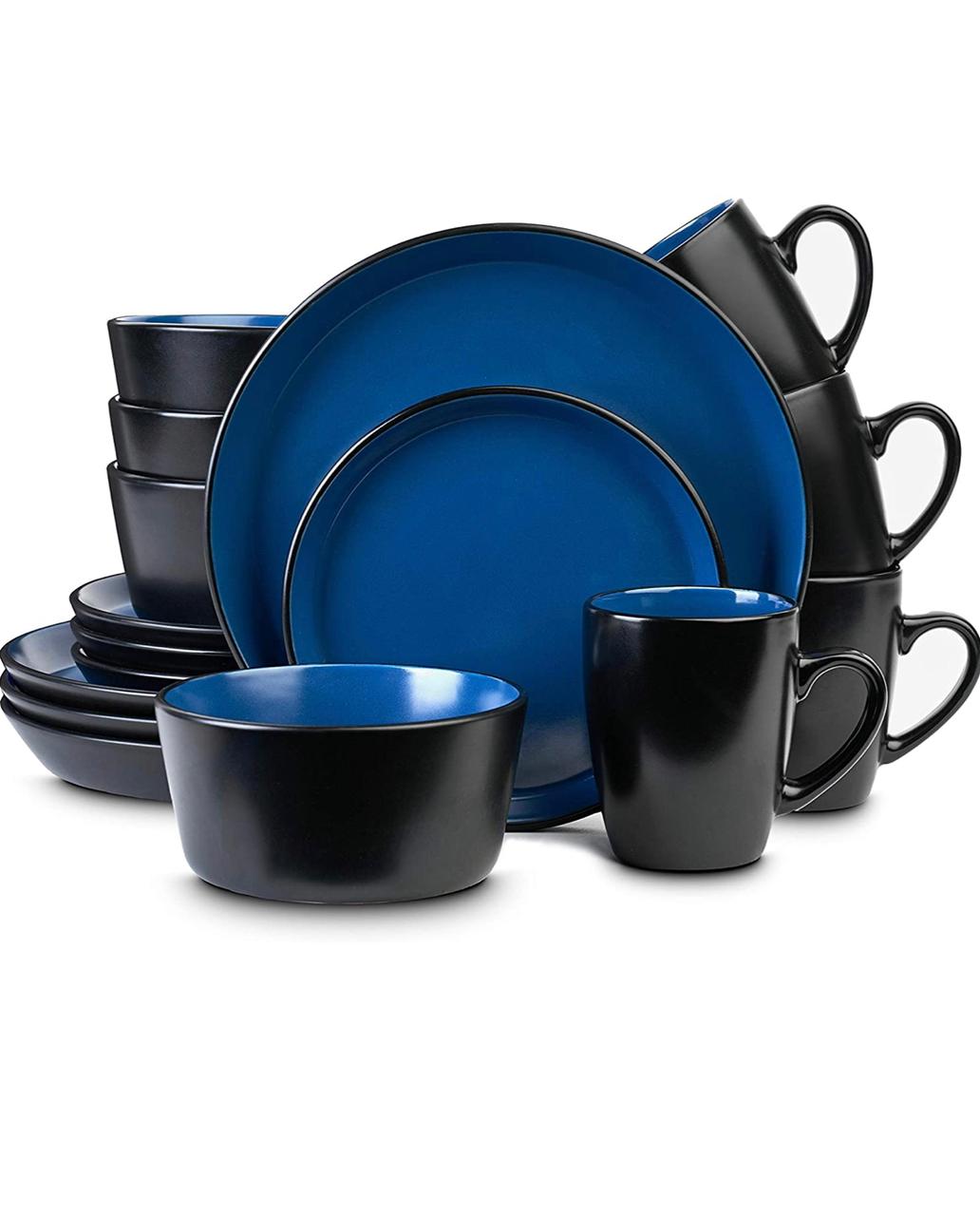 Classy Blue 16pc Dinner Set – Marine Home